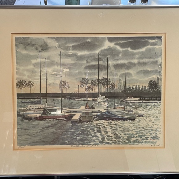 Art | Rare Limited Edition Watercolor By Chicago Artist M Elich ...